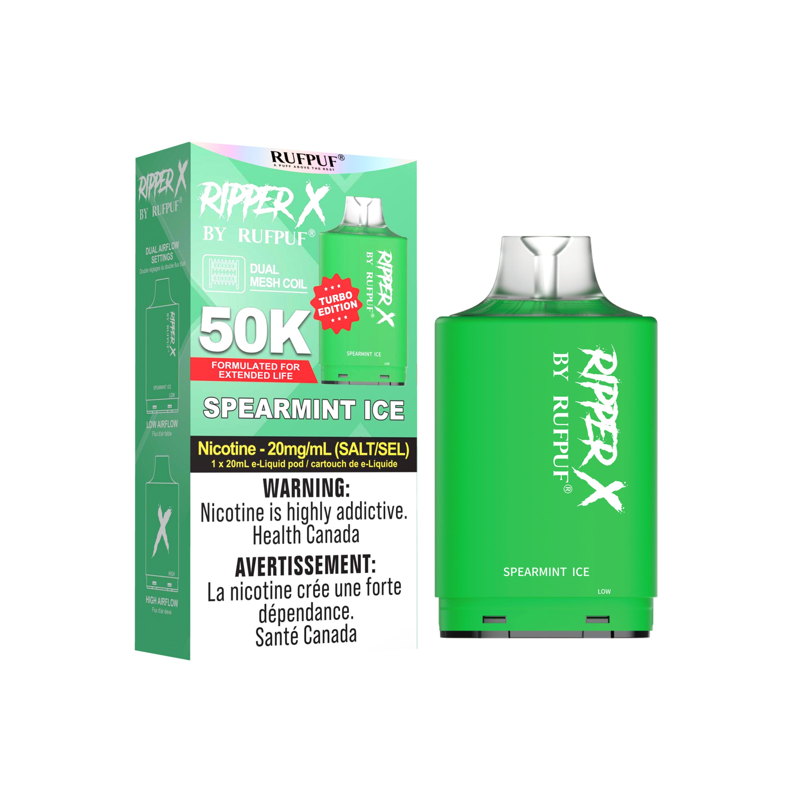 Ripper X 50K Pod - Spearmint Ice – True North Vapor