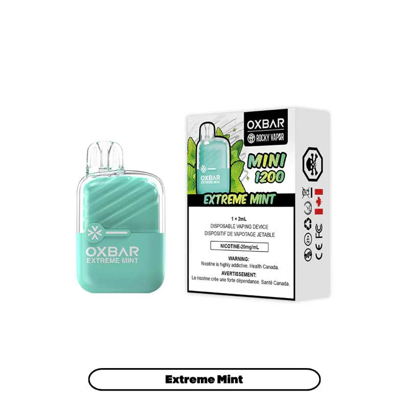 Rocky Vapor OXBAR MINI 1200 DISPOSABLE - Extreme Mint – True North Vapor